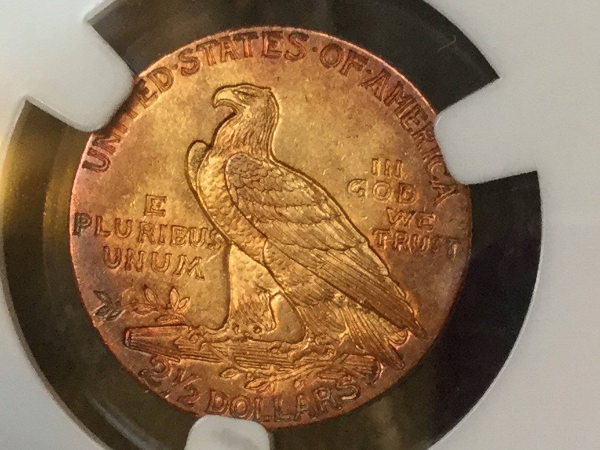 New Toned Gold 1911 $2 1/2 MS62 | Coin Talk