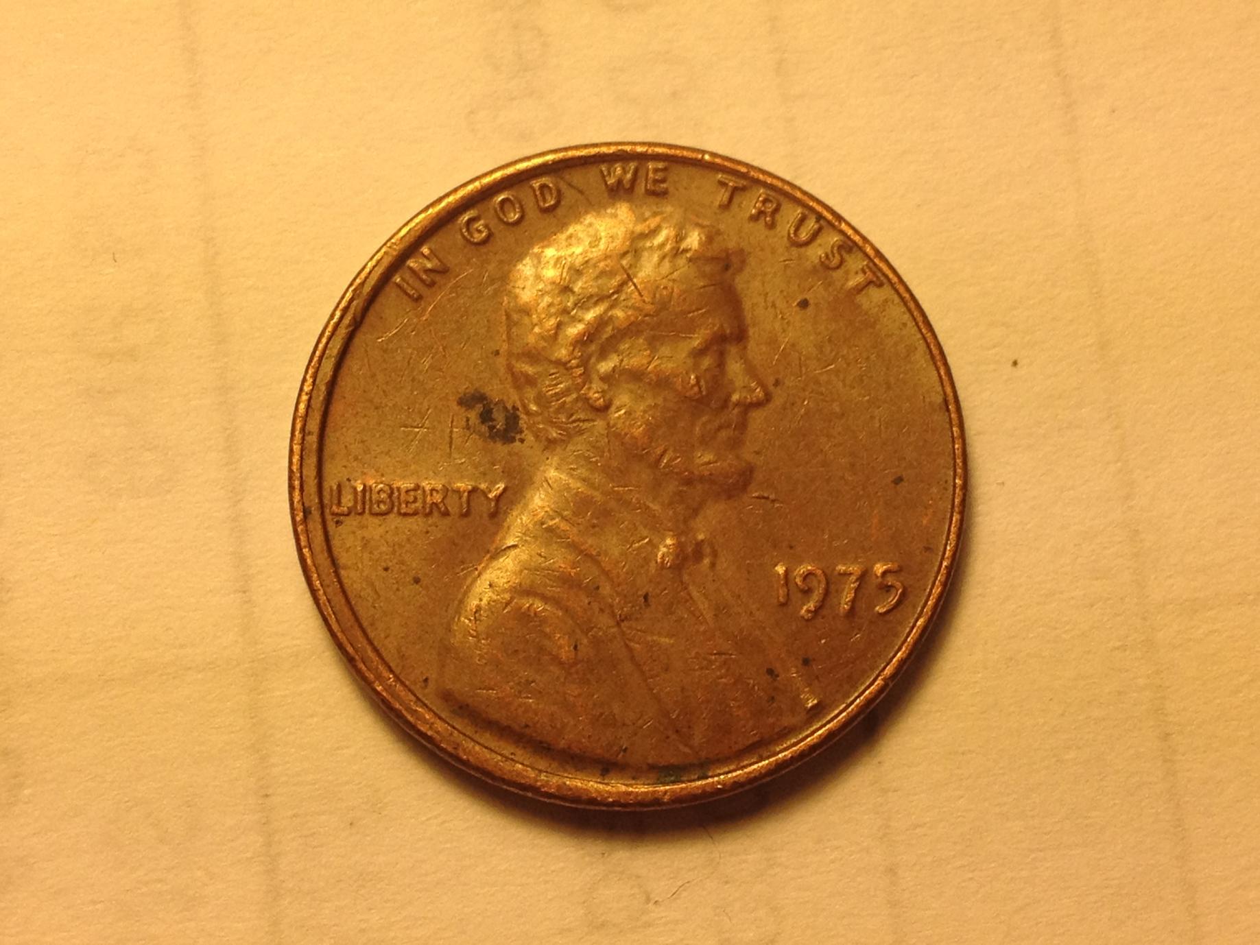 1975 Penny Error
