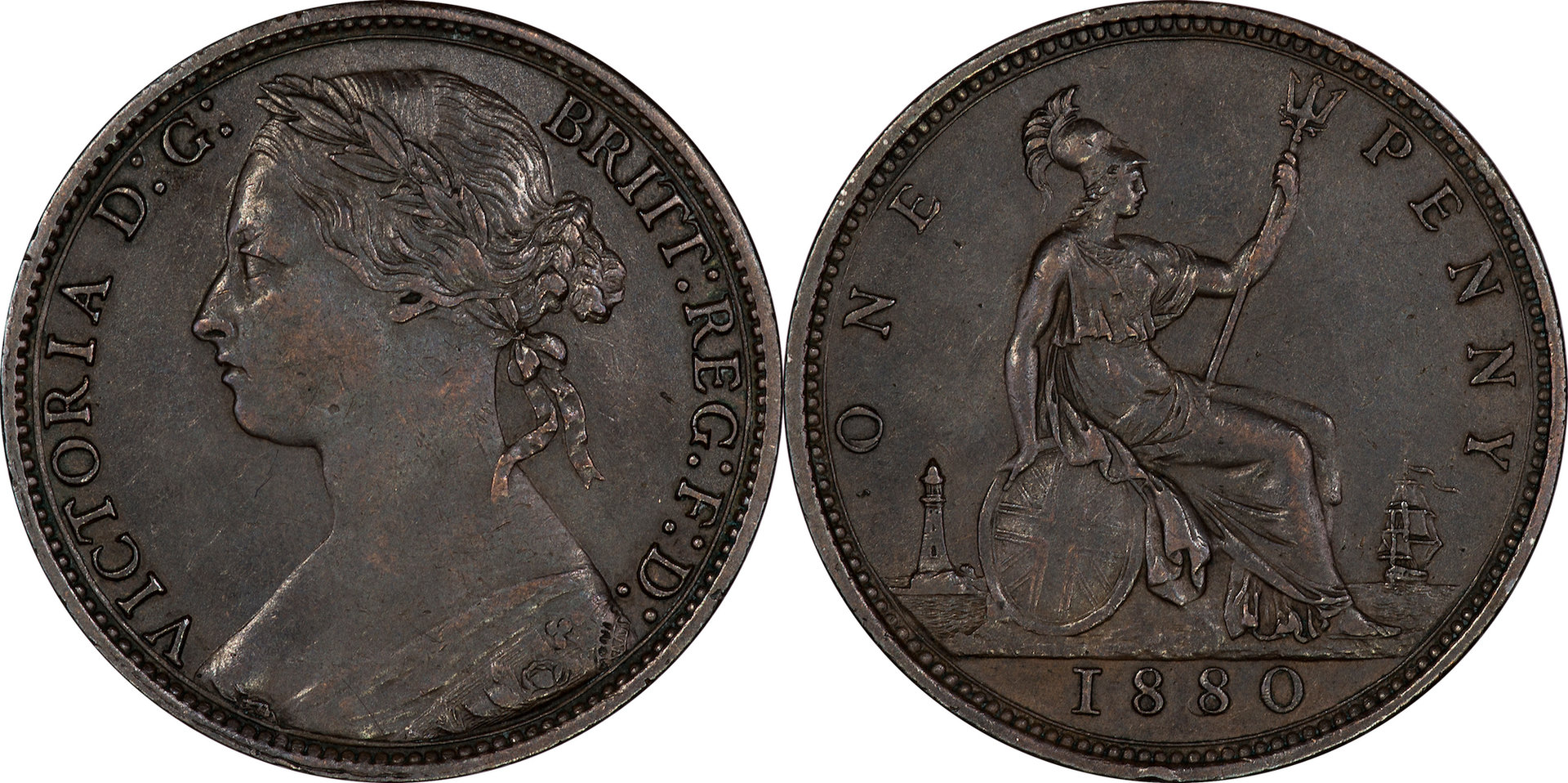 Great Britain 1880 1 Penny Overdate Coin Talk