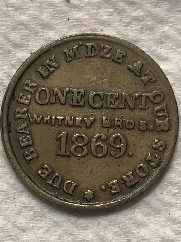 Whitney Glass Works One Cent | Coin Talk